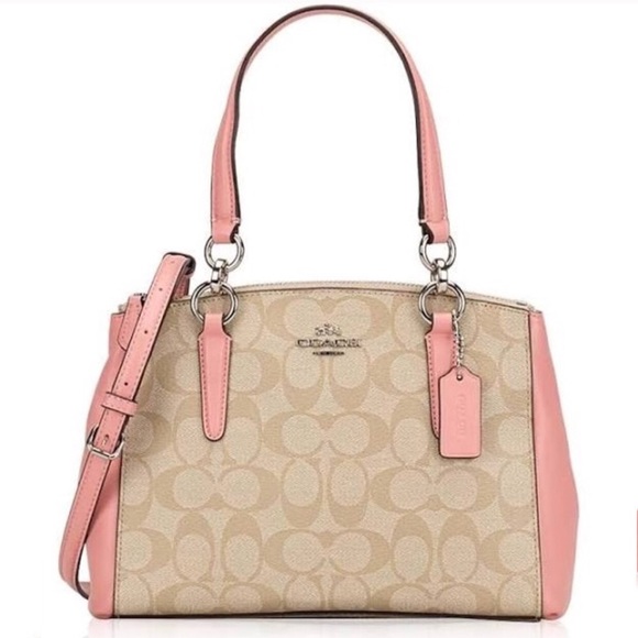 Coach | Bags | Coach Mini Christie Carryall Blush Khaki Pink | Poshmark